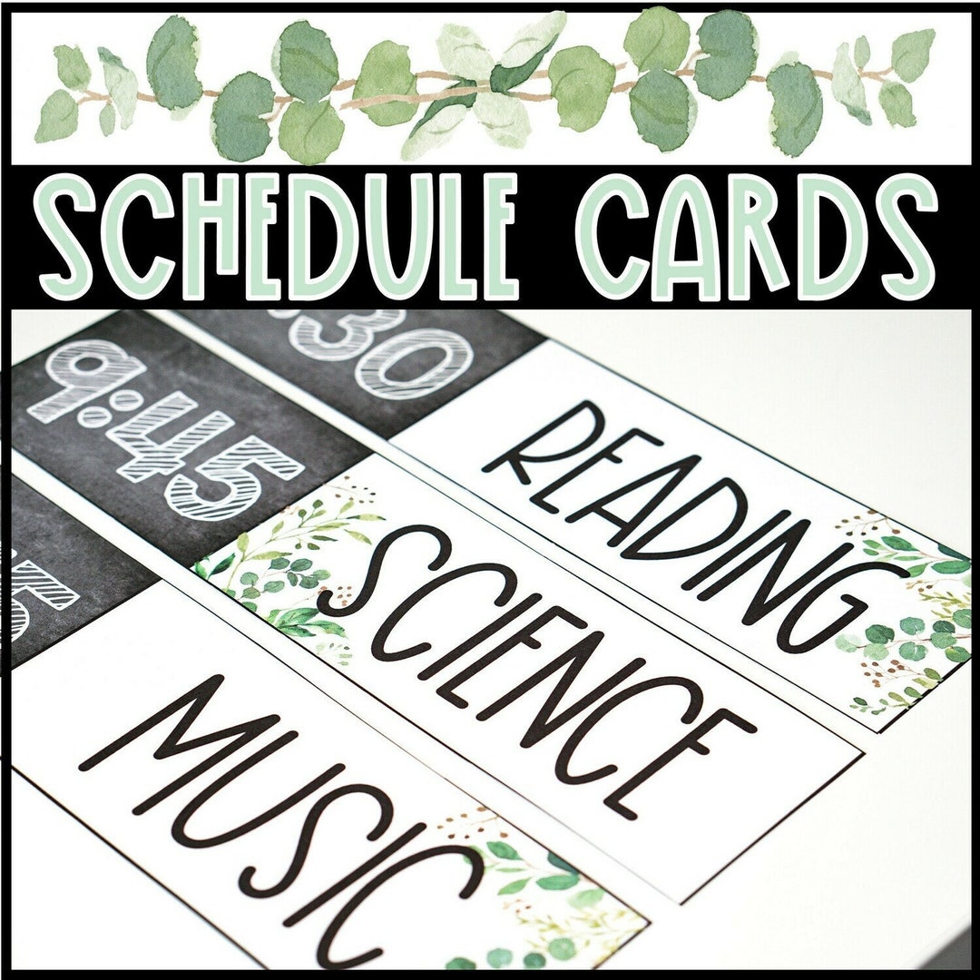 Farmhouse Classroom Schedule Cards: Editable Elementary Decor (digital ...