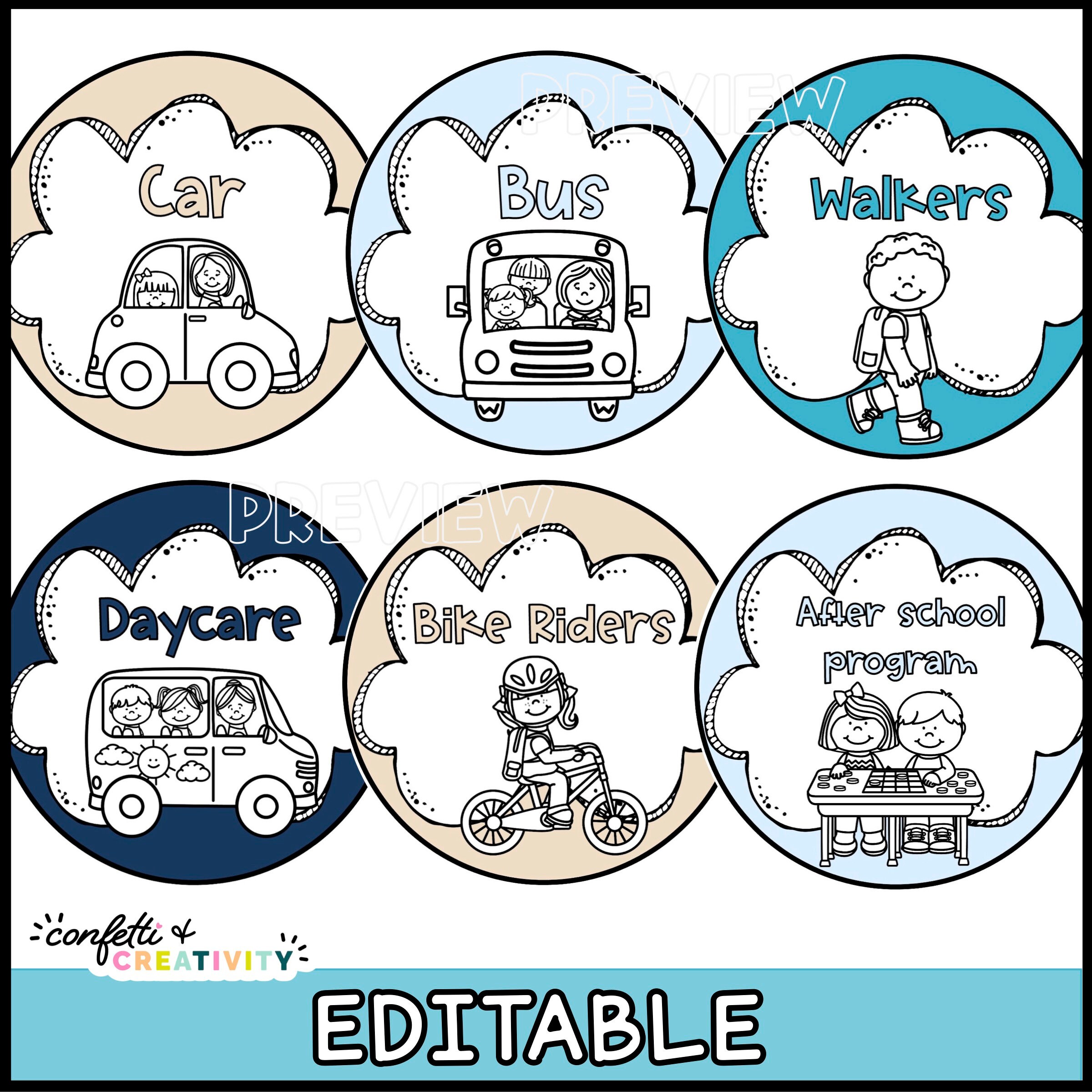 Elementary Classroom Dismissal Chart: Editable How We Get Home ...
