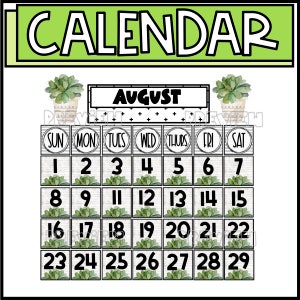 Plant Classroom Calendar Pack | Pocket Chart Calendar Cards | Plant ...