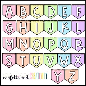 Alphabet Banner for the Classroom | Pastel Classroom Decor | ABC Banner ...
