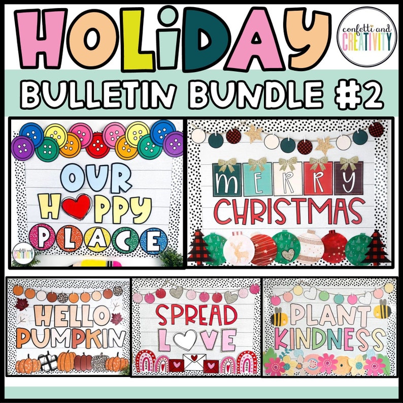Holiday Classroom Bulletin Board Decor Bundle (digital Download) - Etsy