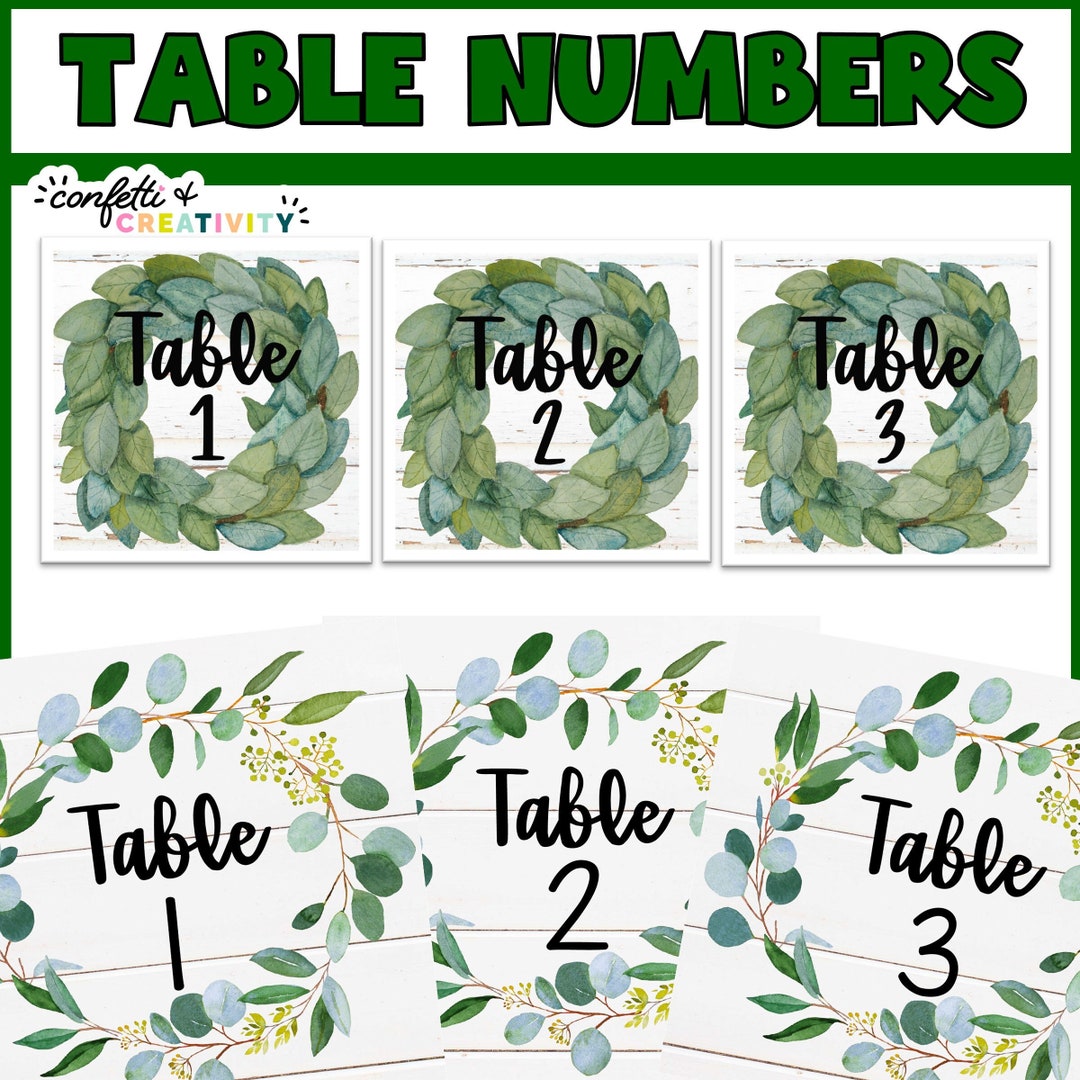 Farmhouse Classroom Table Numbers | Farmhouse Classroom Decor ...