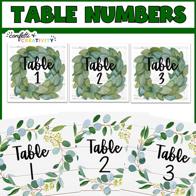 Farmhouse Classroom Table Numbers 1-10 (digital Download) - Etsy