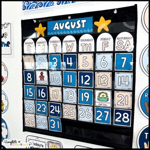 Ocean Classroom Calendar Pack | Pocket Chart Calendar Cards | Flip ...