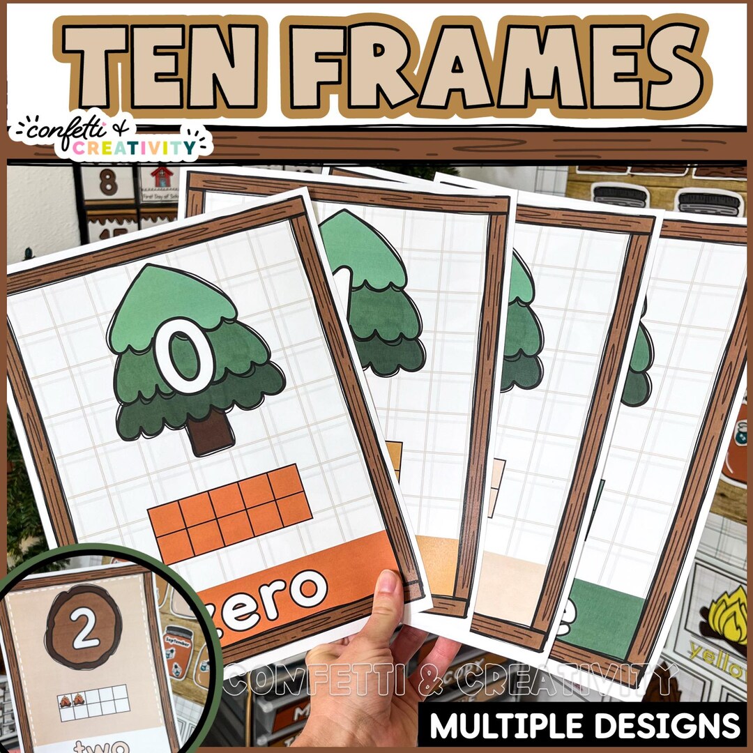 Camping Themed Ten Frame Number Posters | Classroom Math Posters ...