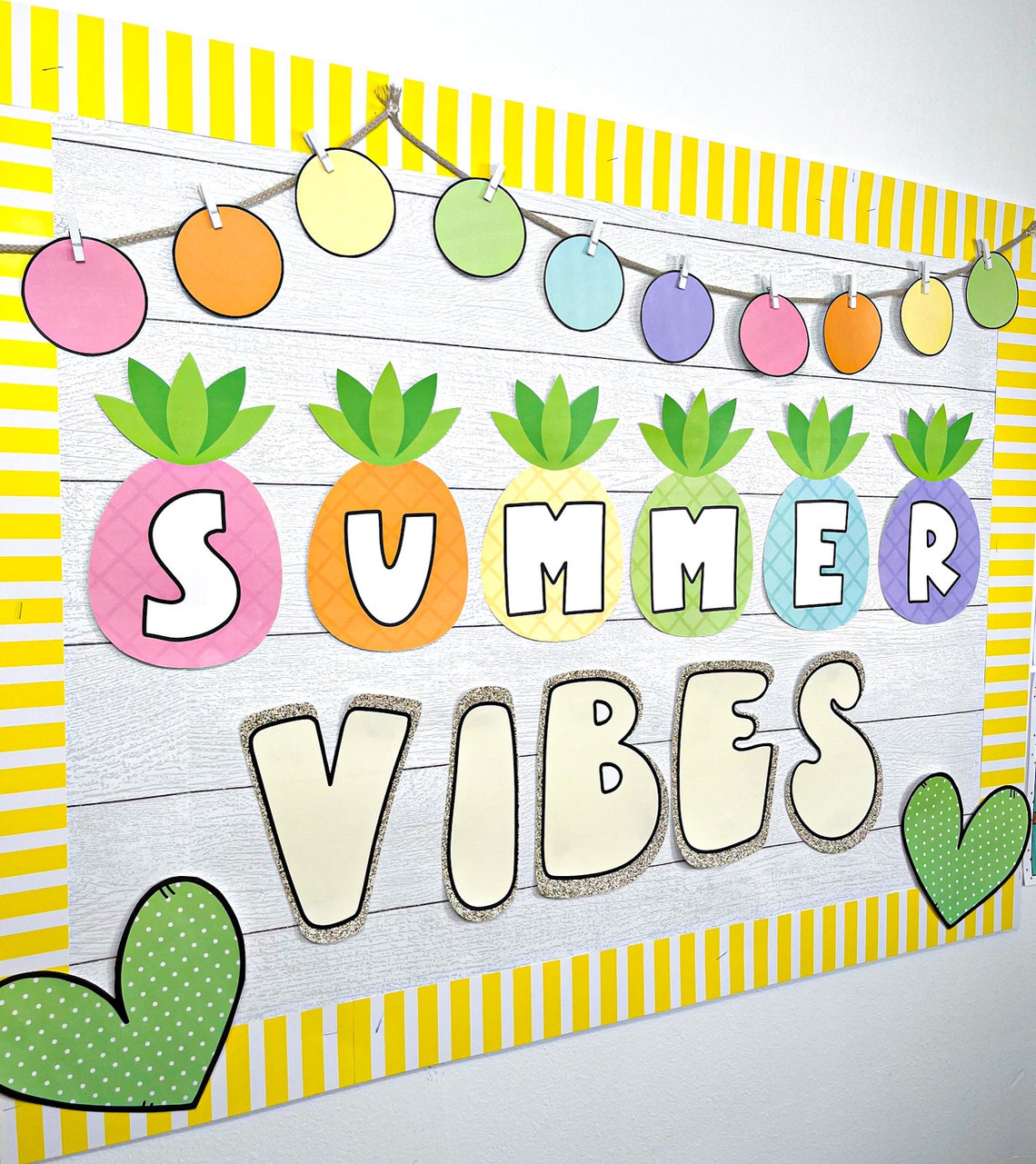 SUMMER Bulletin Board Pineapple Summer Bulletin Board - Etsy