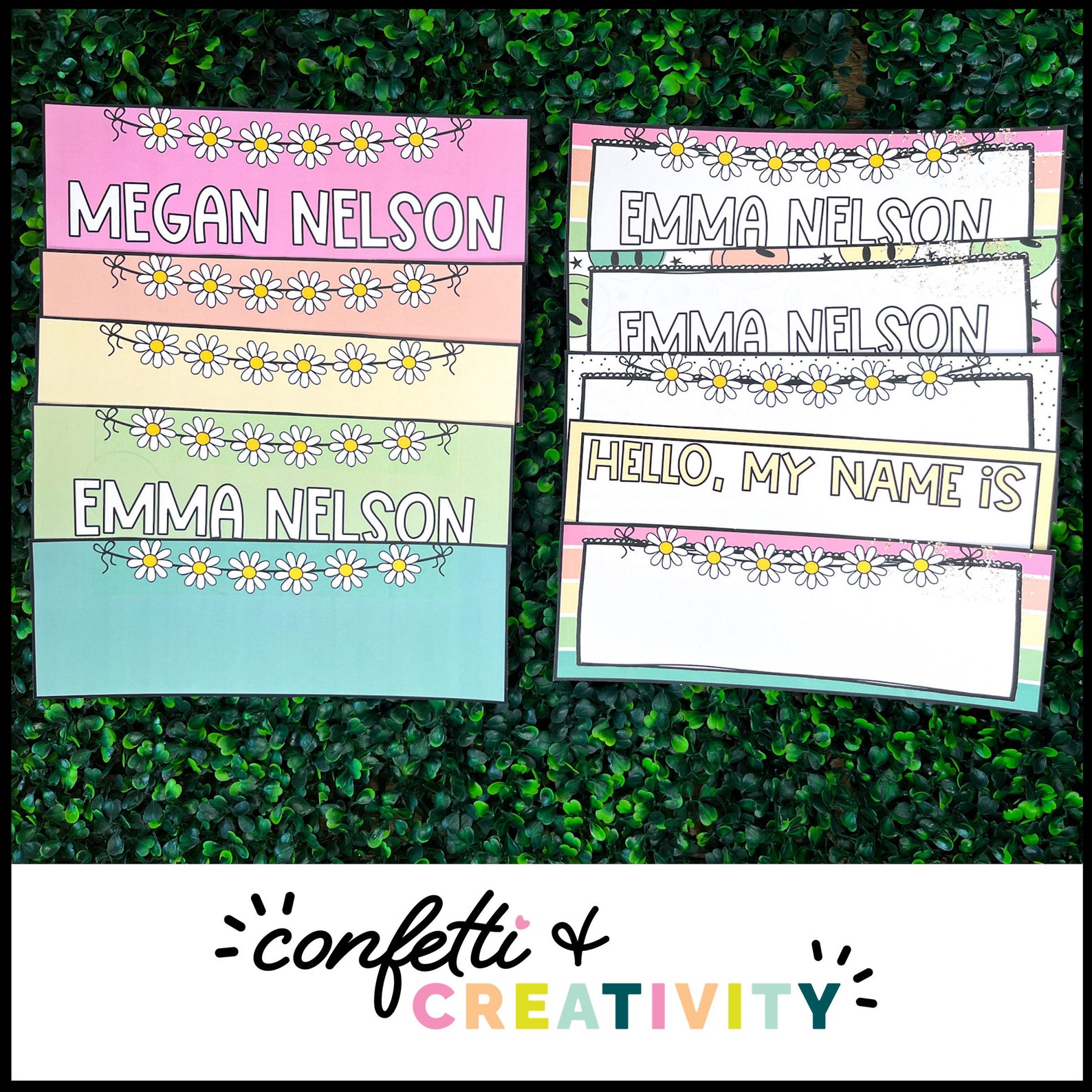 Retro Student Desk Plates Student Name Tags Desk Name Plates for ...