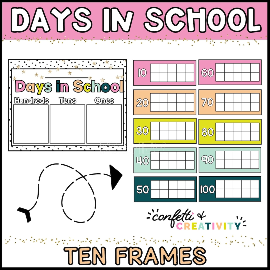 Bright Days at School Posters Days at School Tally School Tally Days of ...