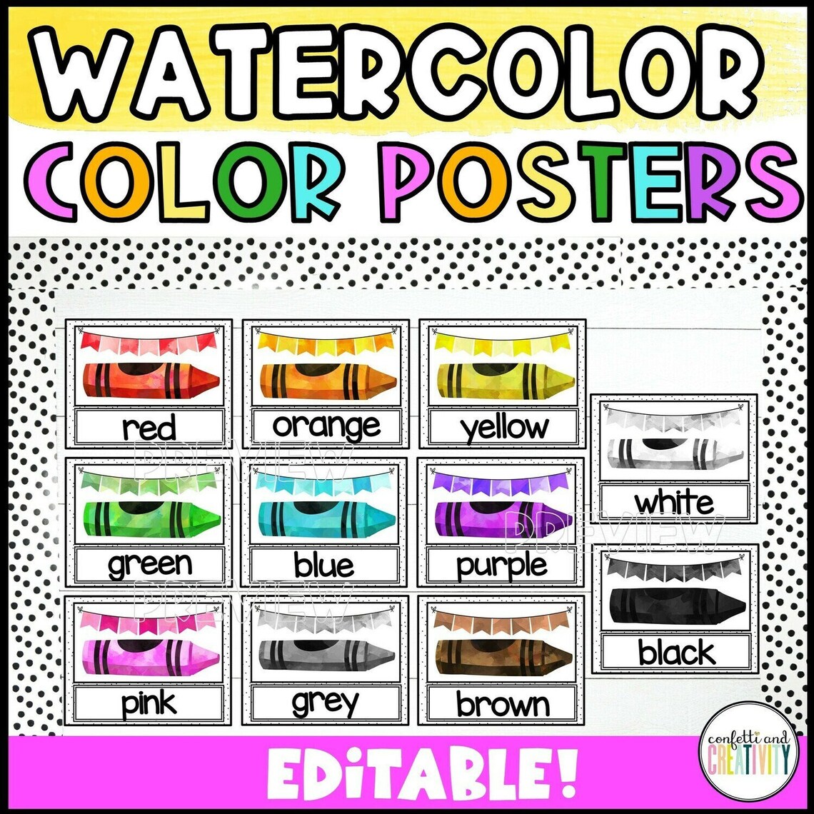Color Posters for the Classroom Primary Classroom Decor - Etsy