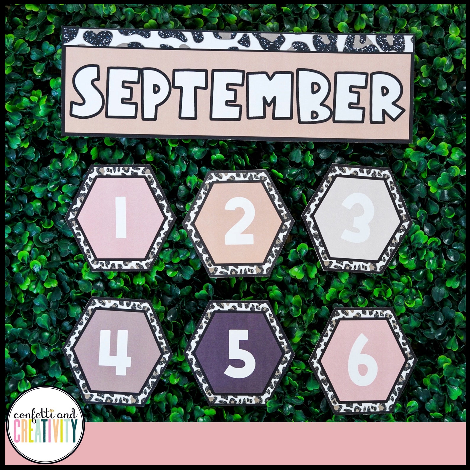 Boho Neutral Classroom Calendar Pack Pocket Chart Calendar - Etsy