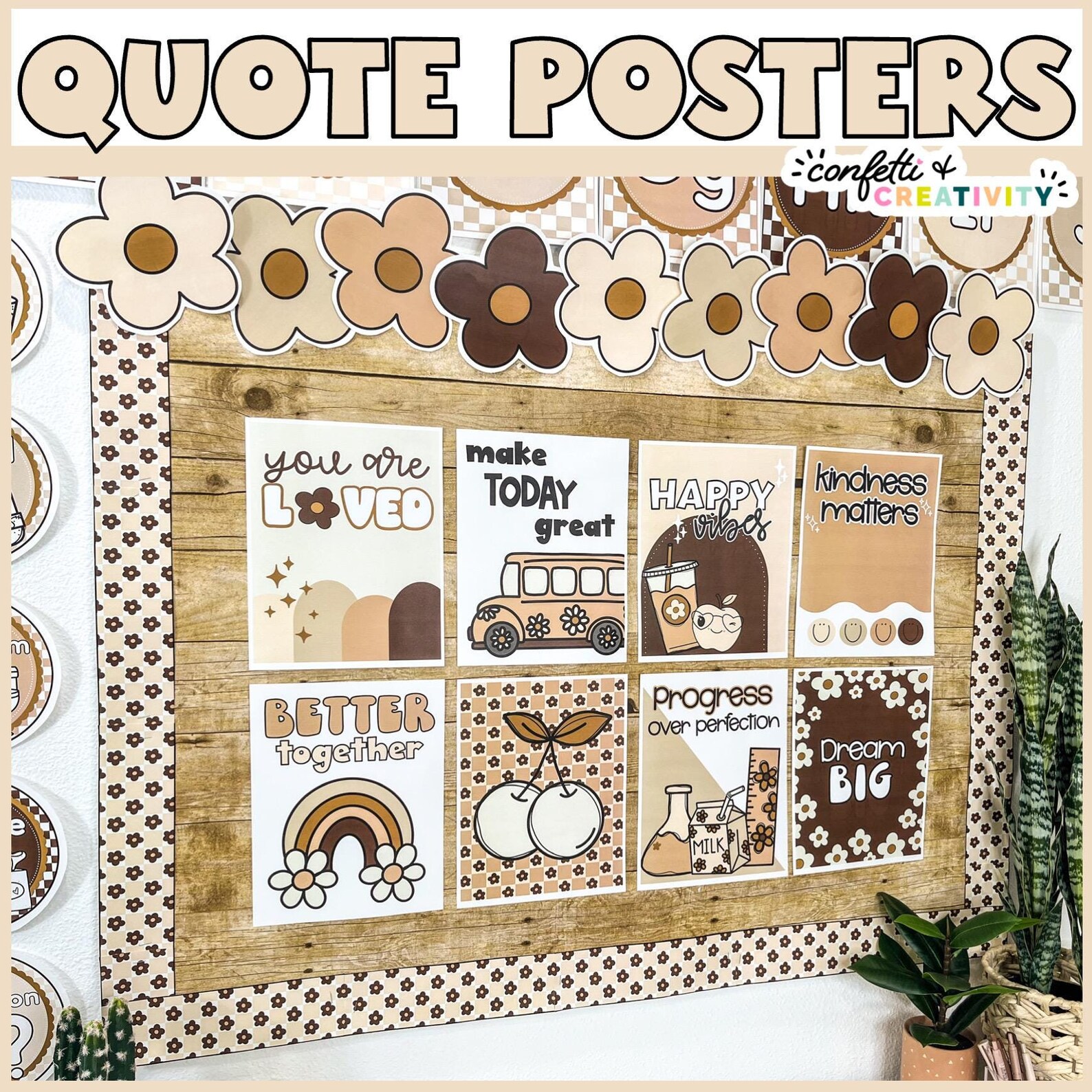 Neutral Classroom Quote Posters: Positive Decor (digital Download) - Etsy