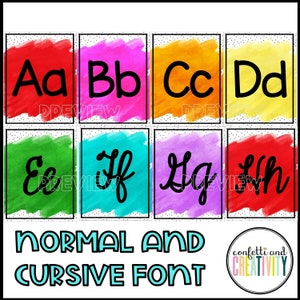Watercolor Alphabet Posters for the Classroom | Classroom Decor ...