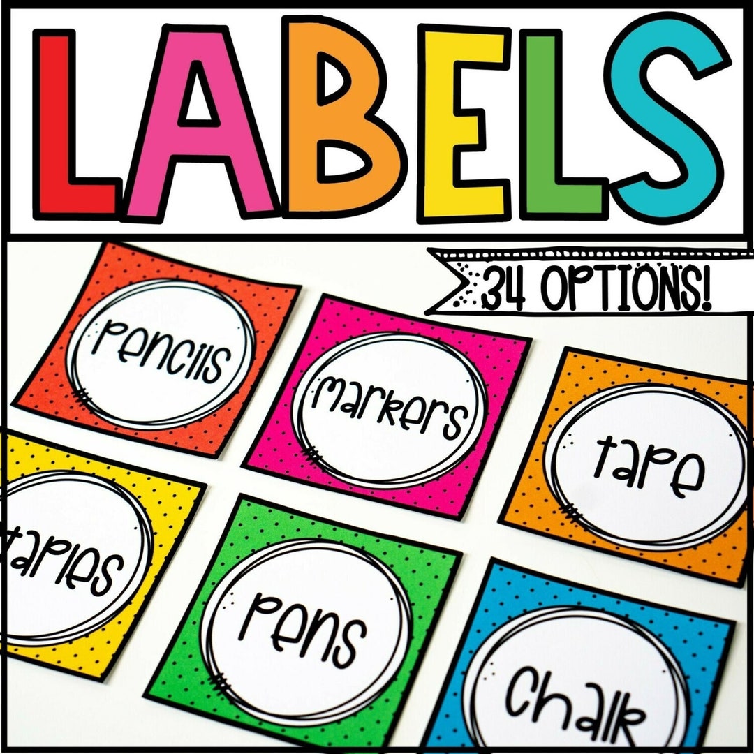 Editable Classroom Labels | Bright Classroom Labels | Colorful ...