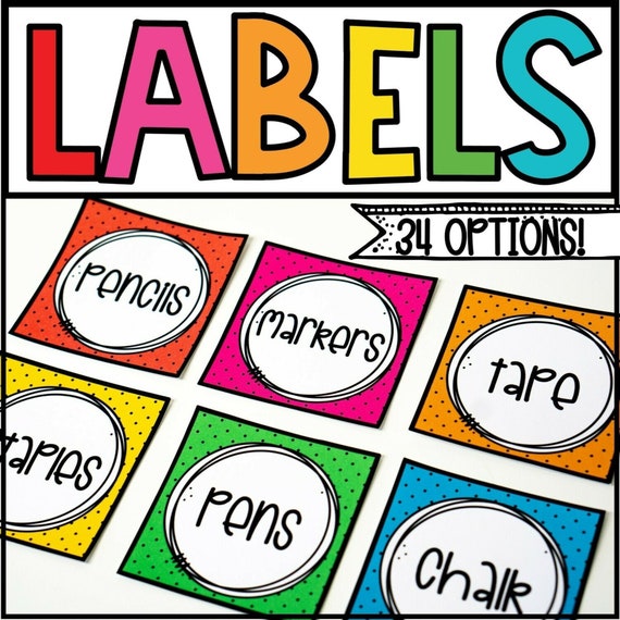 Editable Classroom Labels Bright Classroom Labels Colorful - Etsy Australia