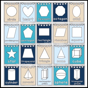 2D and 3D Shapes Posters for the Classroom | Ocean Classroom Decor ...