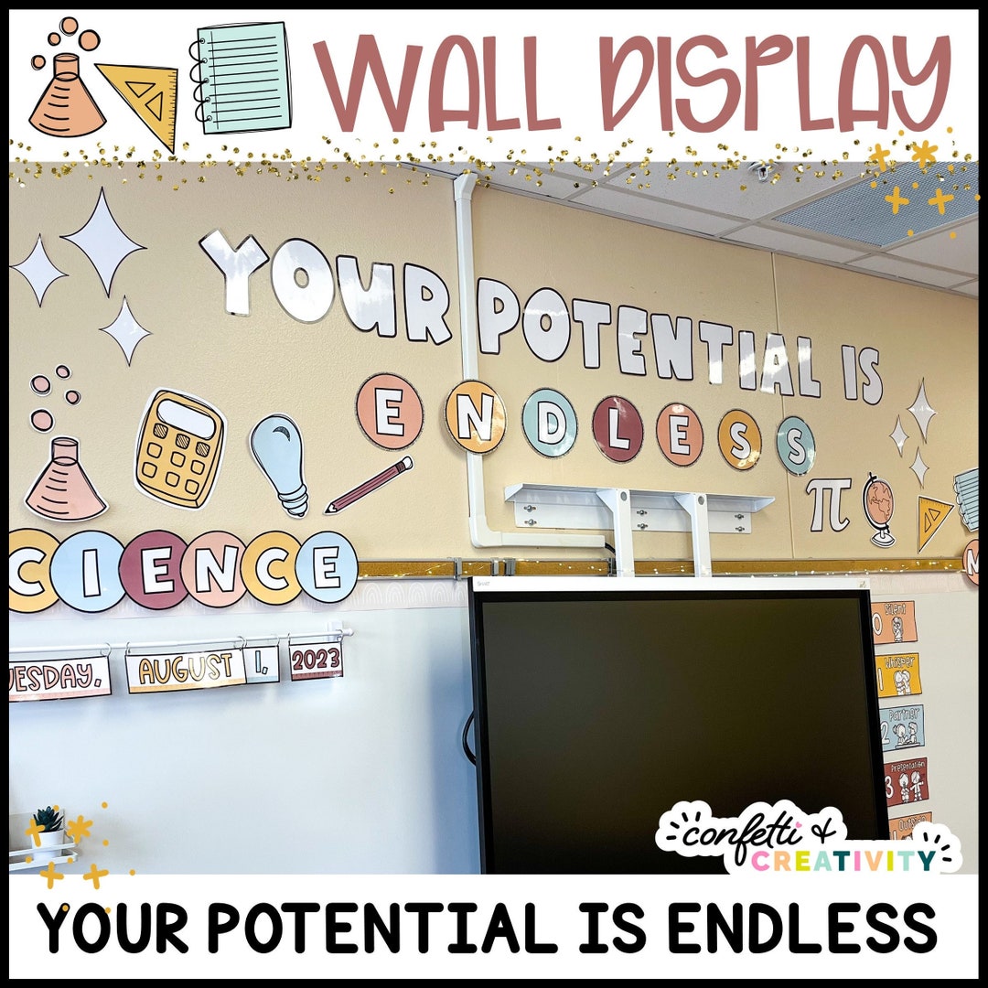 Classroom "your Potential is Endless" Wall Display | Classroom Quotes ...