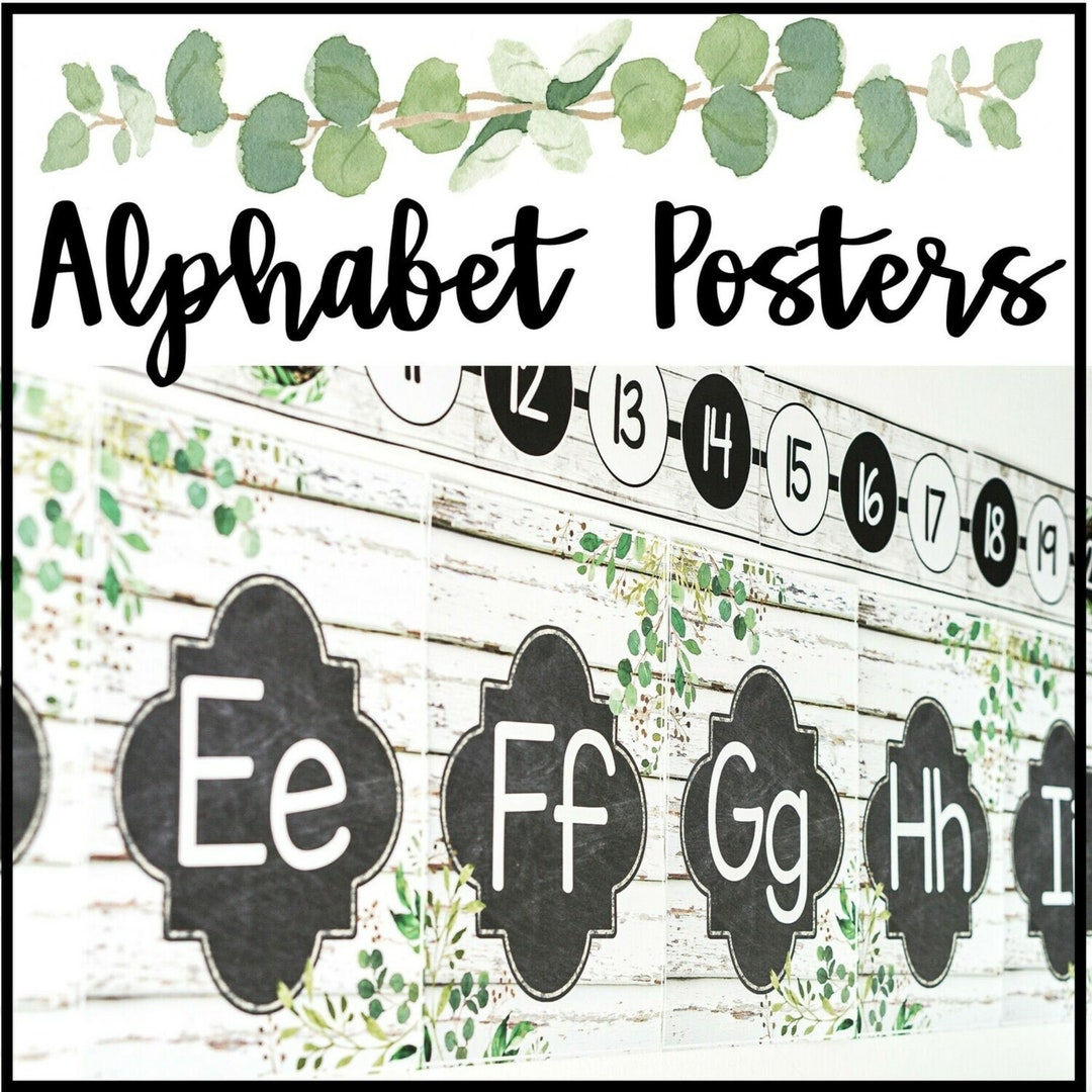 Farmhouse Alphabet Posters for the Classroom | Modern Farmhouse ...