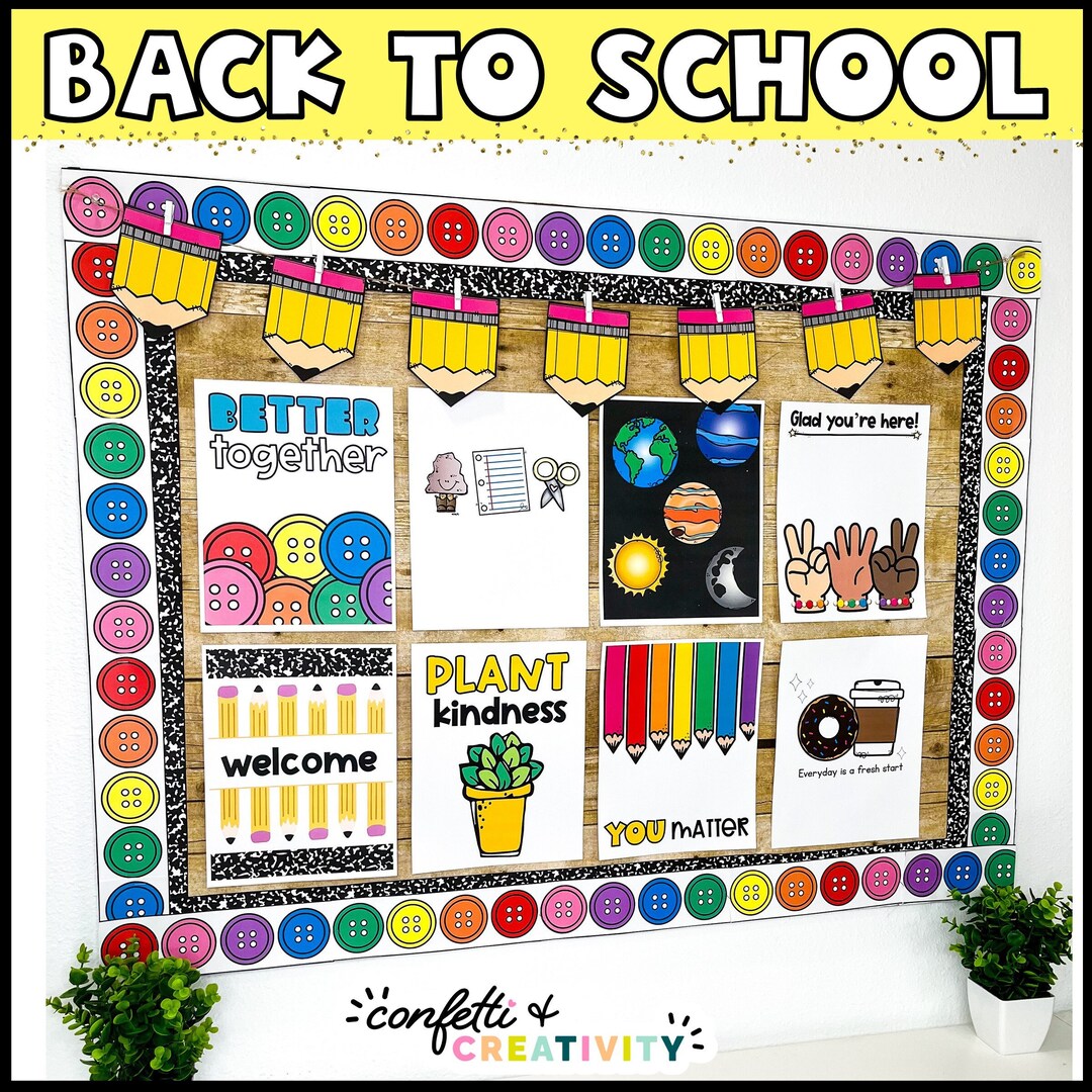 Back to School Bulletin Board Posters | Back to School Classroom Decor ...