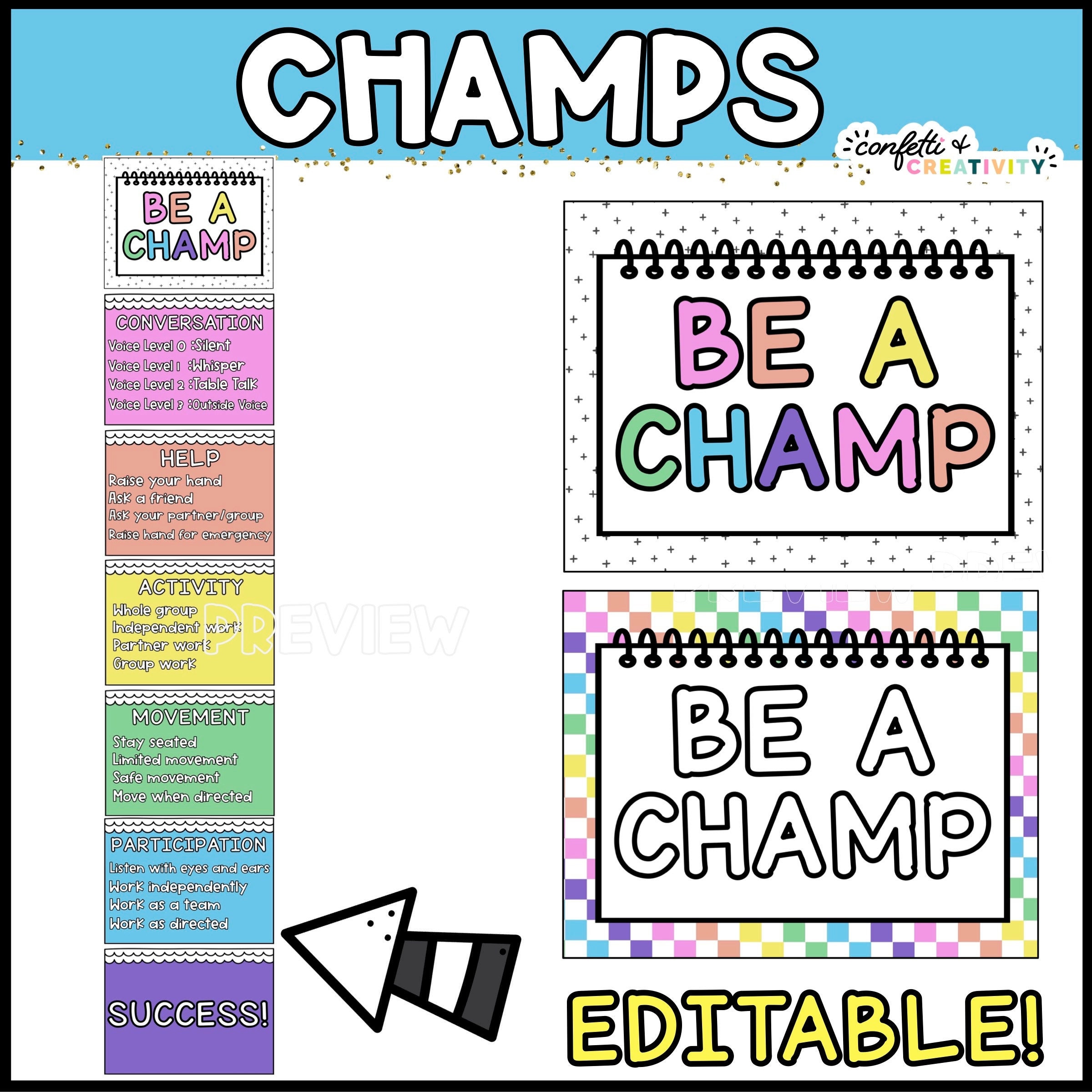 Champs Behavior Management Clip Art
