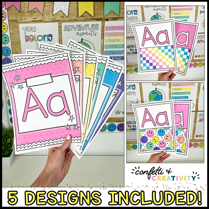 Bright Alphabet Posters for the Classroom Classroom Decor - Etsy