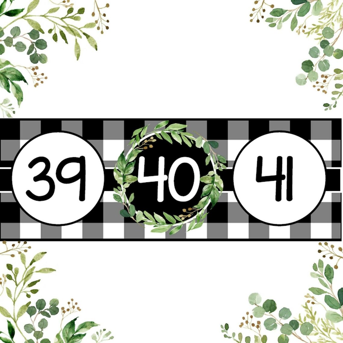 Farmhouse Classroom Number Line Farmhouse Classroom Decor - Etsy
