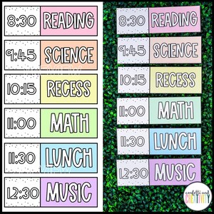 Pastel Classroom Schedule | Editable Classroom Schedule | Colorful ...