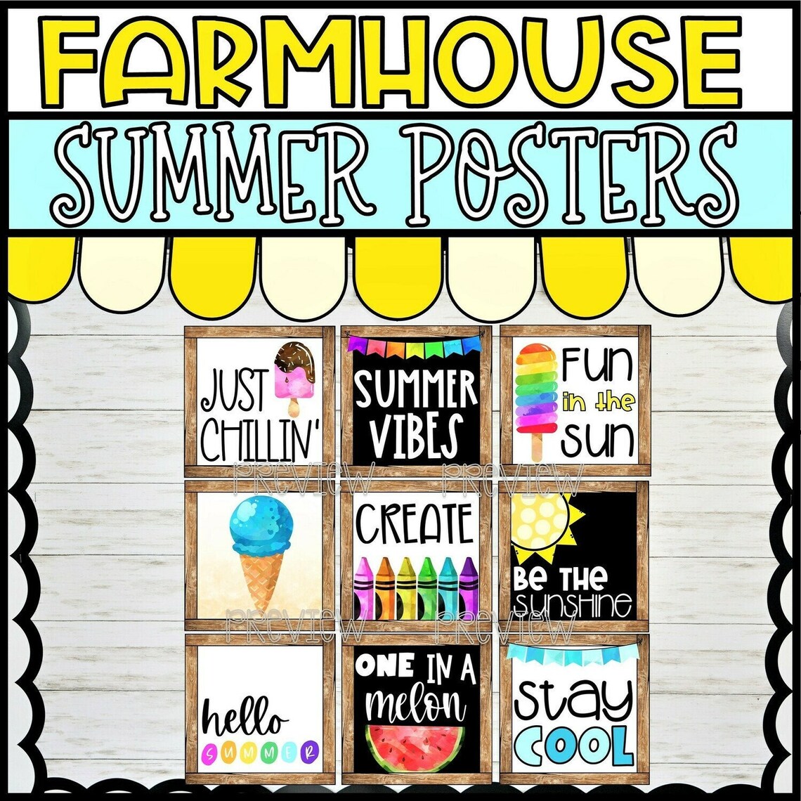 SUMMER Bulletin Board Posters Classroom Posters Classroom | Etsy