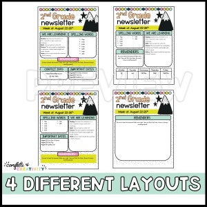 EDITABLE Bright Classroom Newsletter | Teacher Newsletter Template ...