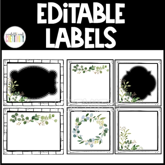 Editable Classroom Labels Farmhouse Classroom Labels - Etsy