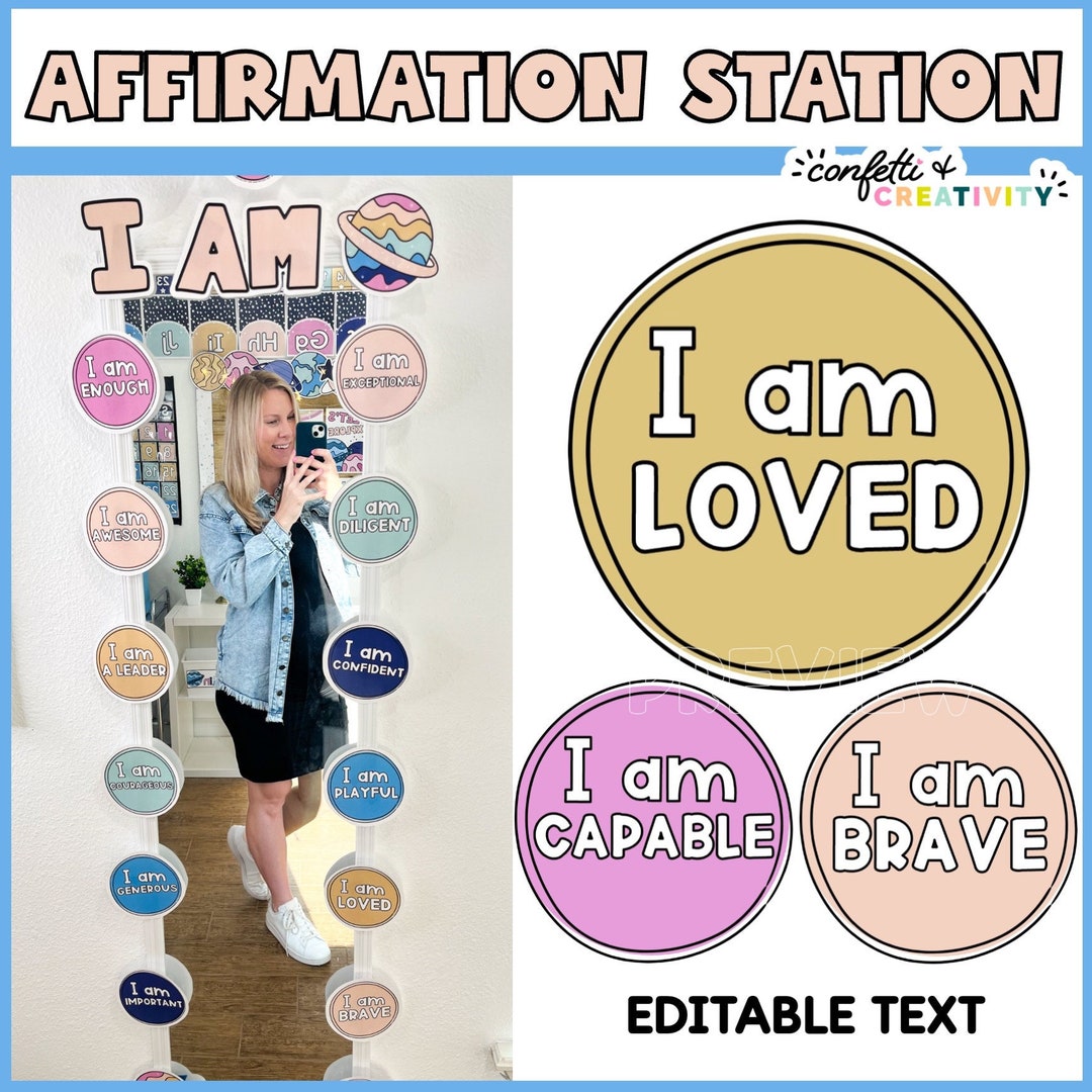 Affirmation Station for the Classroom | Space Classroom Decor ...