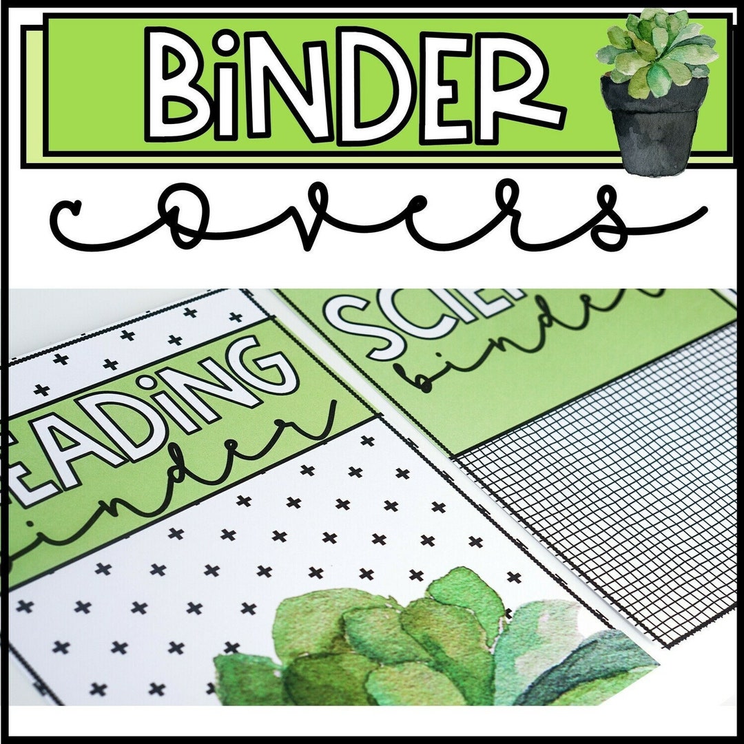 Teacher Binder Covers and Spines | Plant Binder Covers | Classroom ...