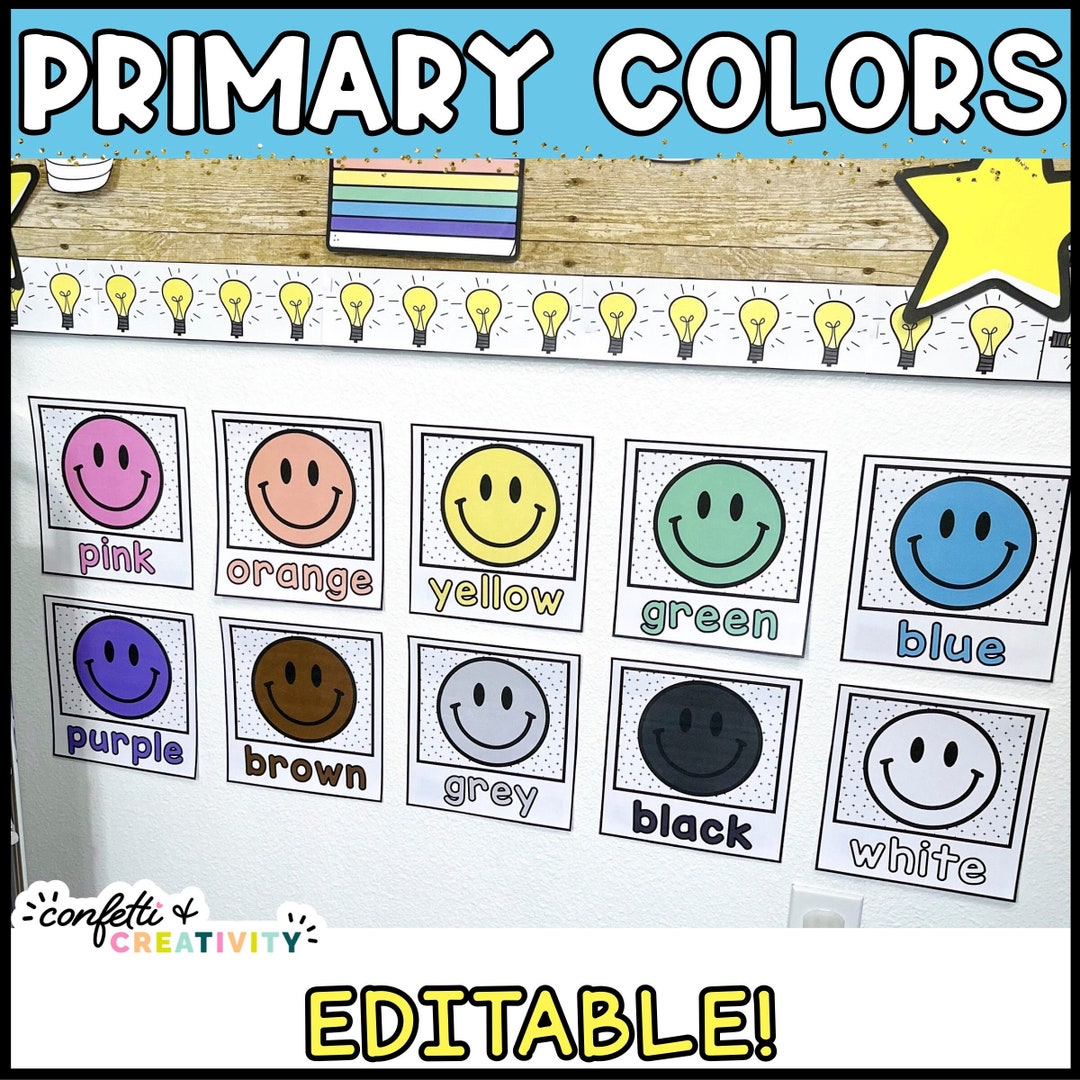 Color Posters for the Classroom | Primary Classroom Decor | Bright ...