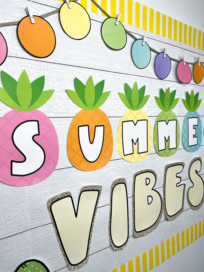 SUMMER Bulletin Board Pineapple Summer Bulletin Board - Etsy