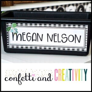 Farmhouse Student Desk Name Plates: Editable Classroom Decor (digital ...