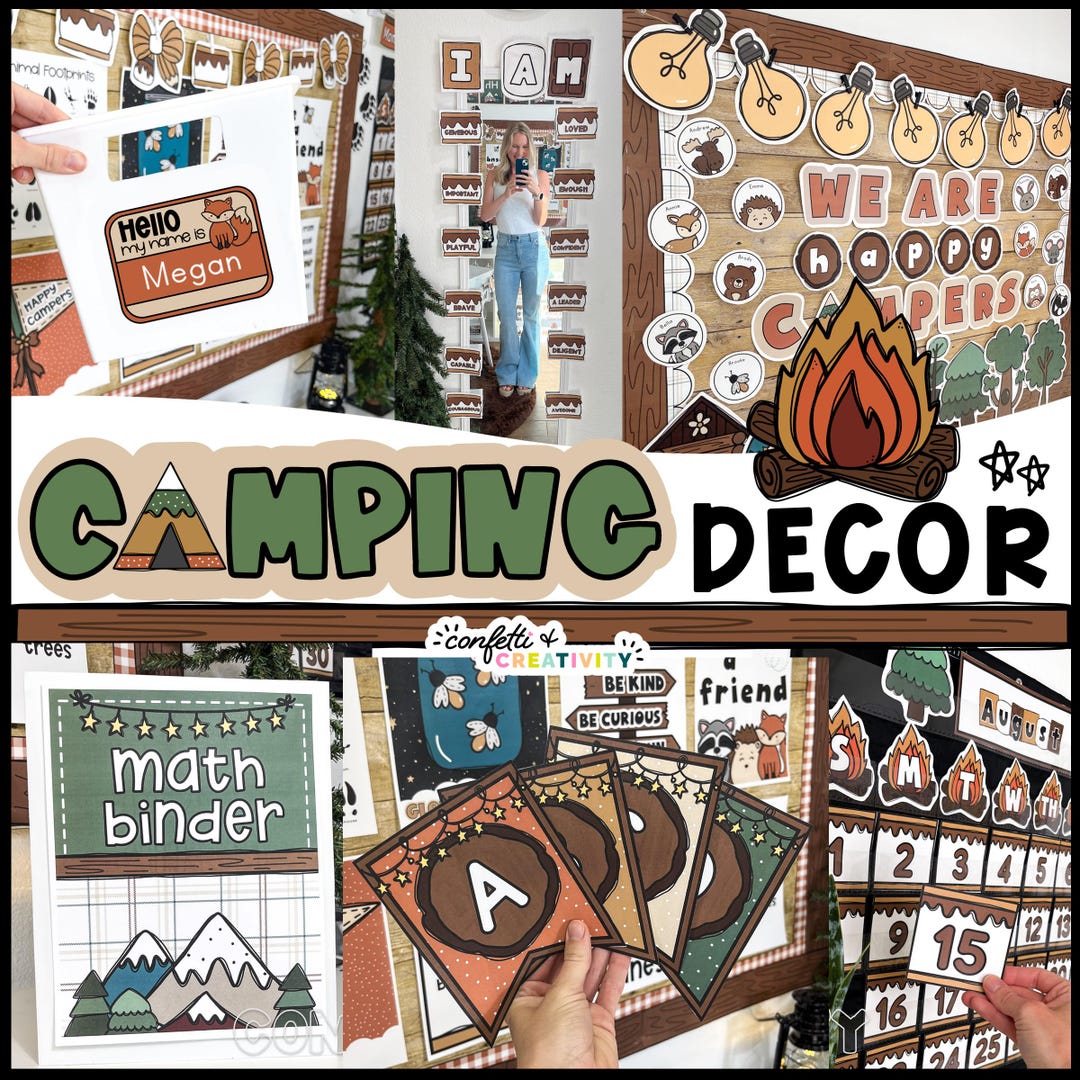 Camping Classroom Decor Bundle: Rustic Nature Theme (digital Download ...
