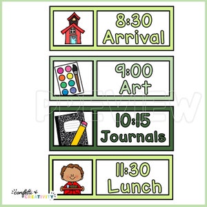 Plant Daily Schedule Cards | Editable Classroom Schedule | Elementary ...