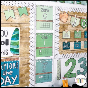 Classroom Number Posters With Ten Frames 0-20 | Nature Classroom Decor ...