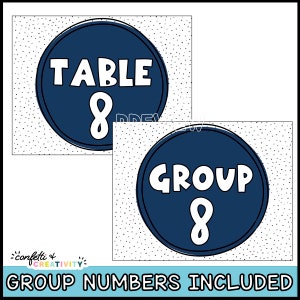 Printable Classroom Table Numbers | Ocean Classroom Decor | Classroom ...