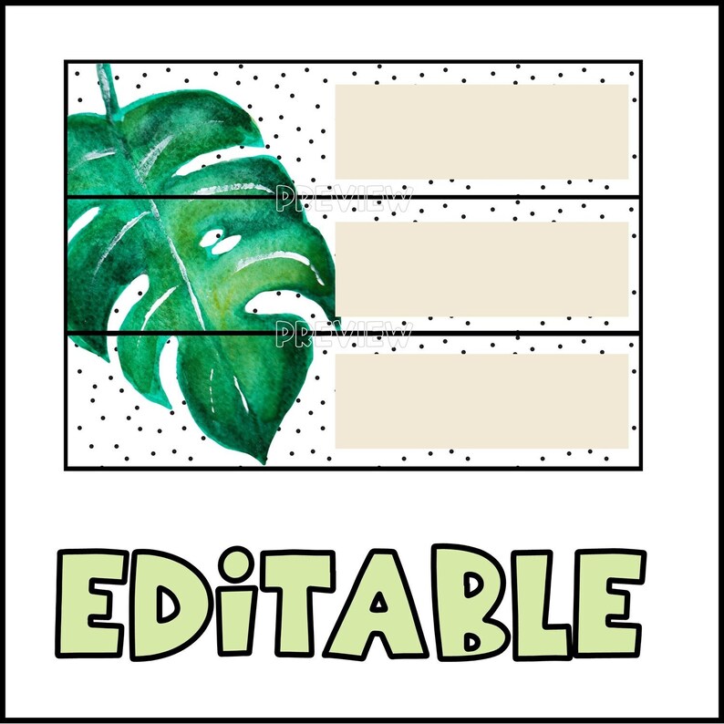 10 Drawer Cart Labels for the Classroom Tropical Classroom - Etsy