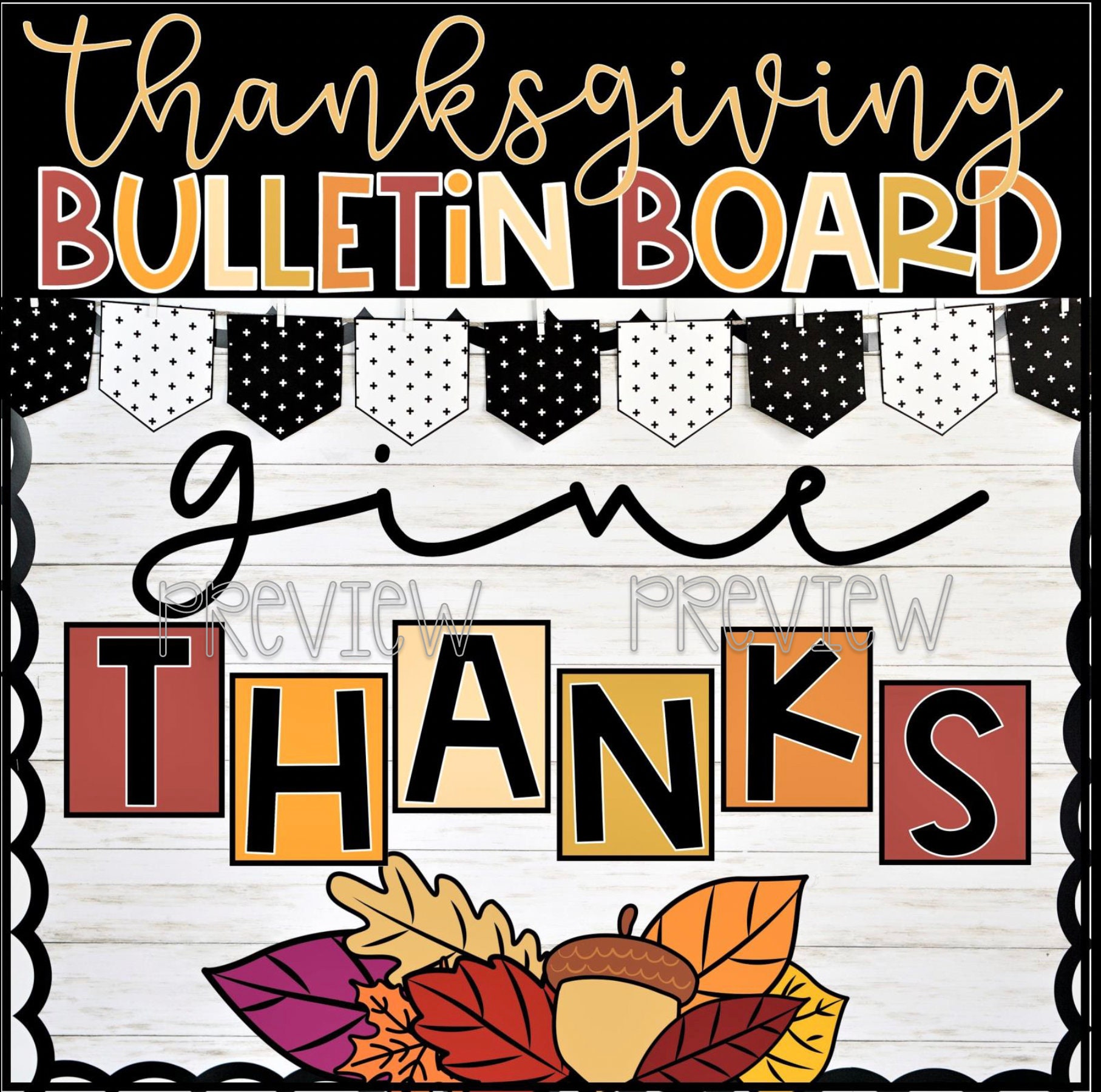 Thanksgiving Bulletin Board Kit: Thankful Hearts Classroom Decor ...
