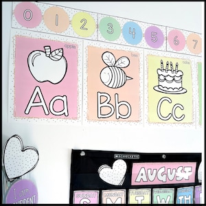 Pastel Picture Alphabet Posters: Colorful Classroom Decor (digital ...
