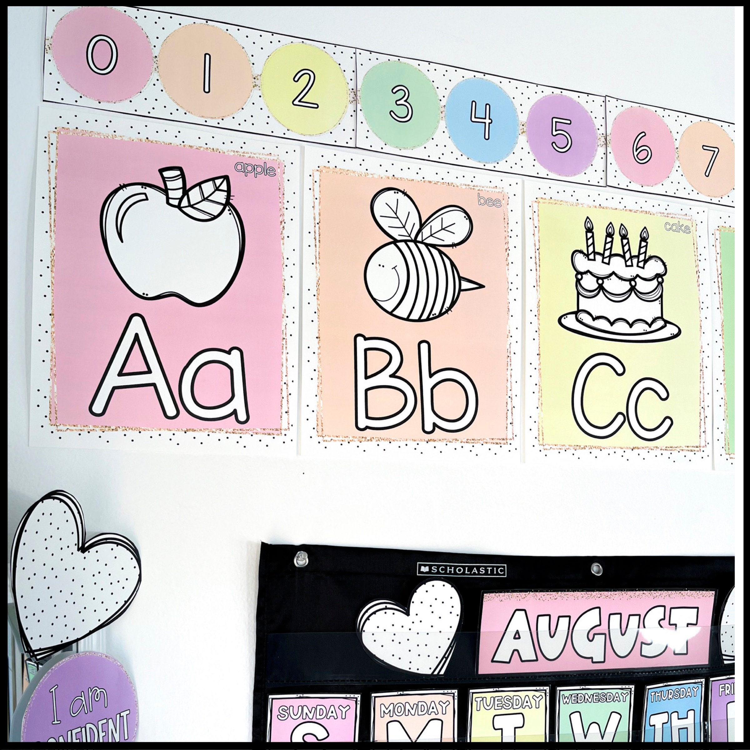 Pastel Picture Alphabet Posters: Colorful Classroom Decor (digital ...