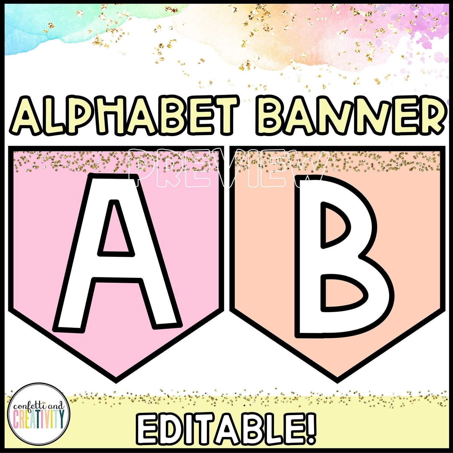 Alphabet Banner for the Classroom Pastel Classroom Decor - Etsy