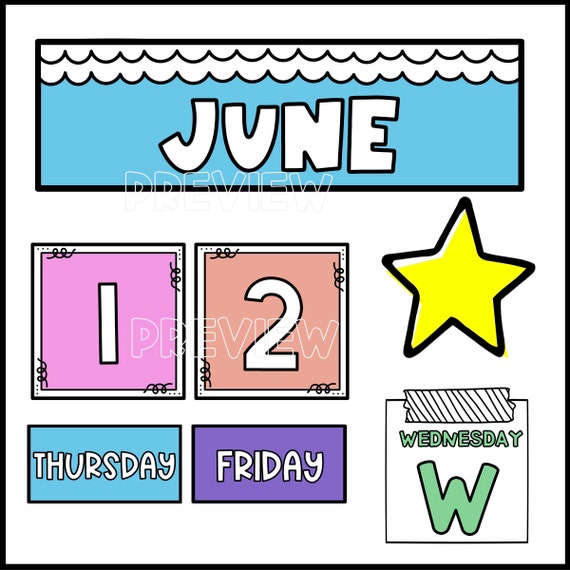Classroom Calendar Clipart
