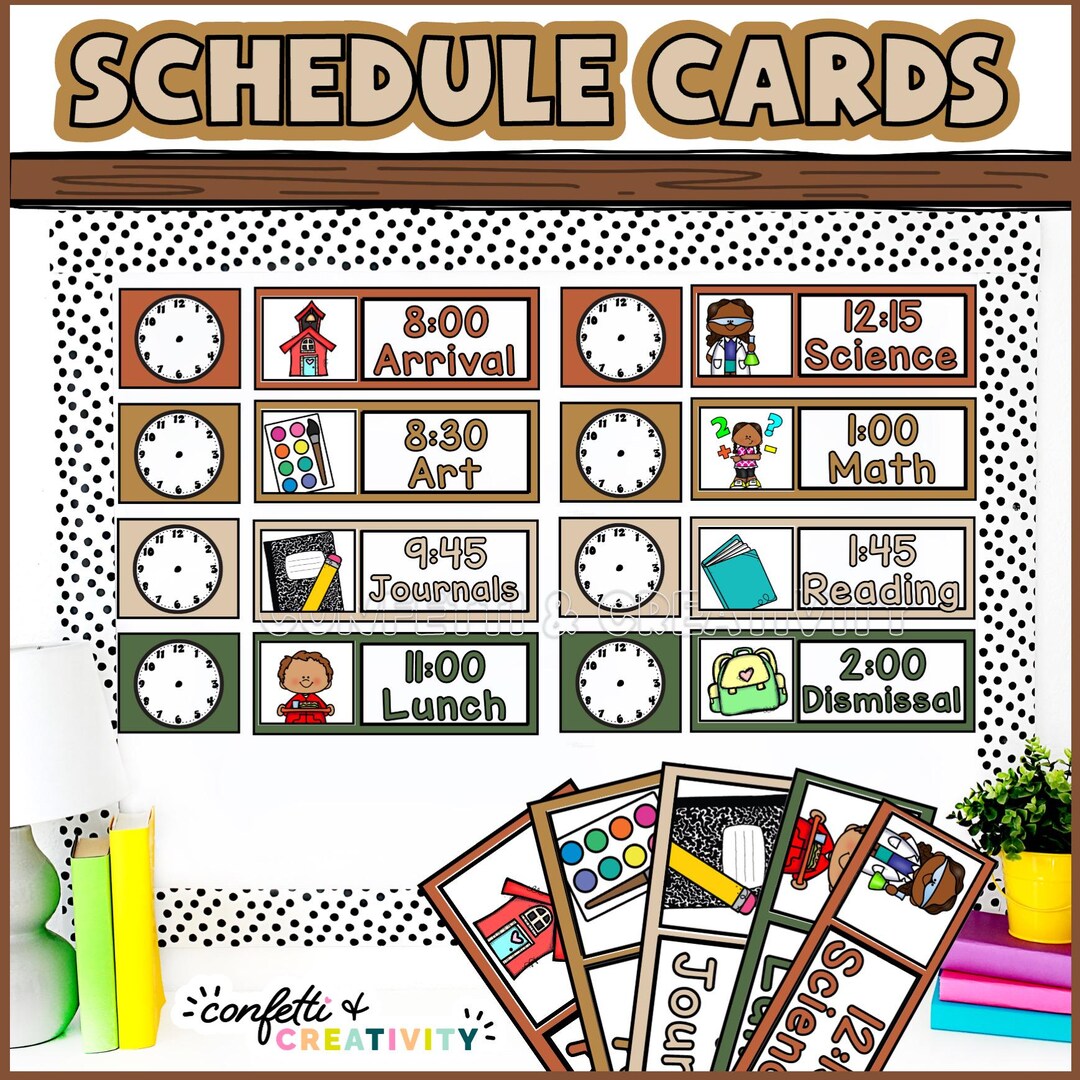 Camping Classroom Visual Schedule: Nature Theme Teacher Decor (digital ...