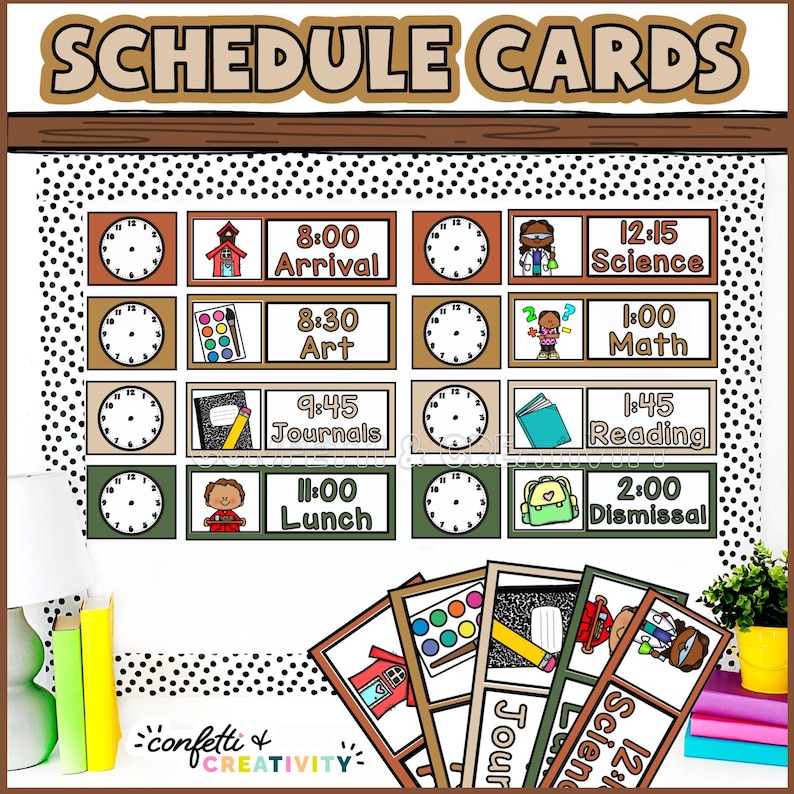 Camping Classroom Visual Schedule: Nature Theme Teacher Decor (digital ...