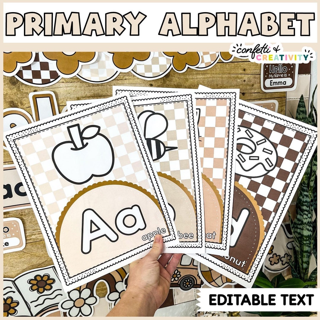Neutral Picture Alphabet Posters: Elementary Classroom Decor (digital ...