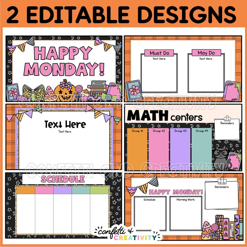 Halloween Classroom Slides: October Morning Messages (digital Download ...