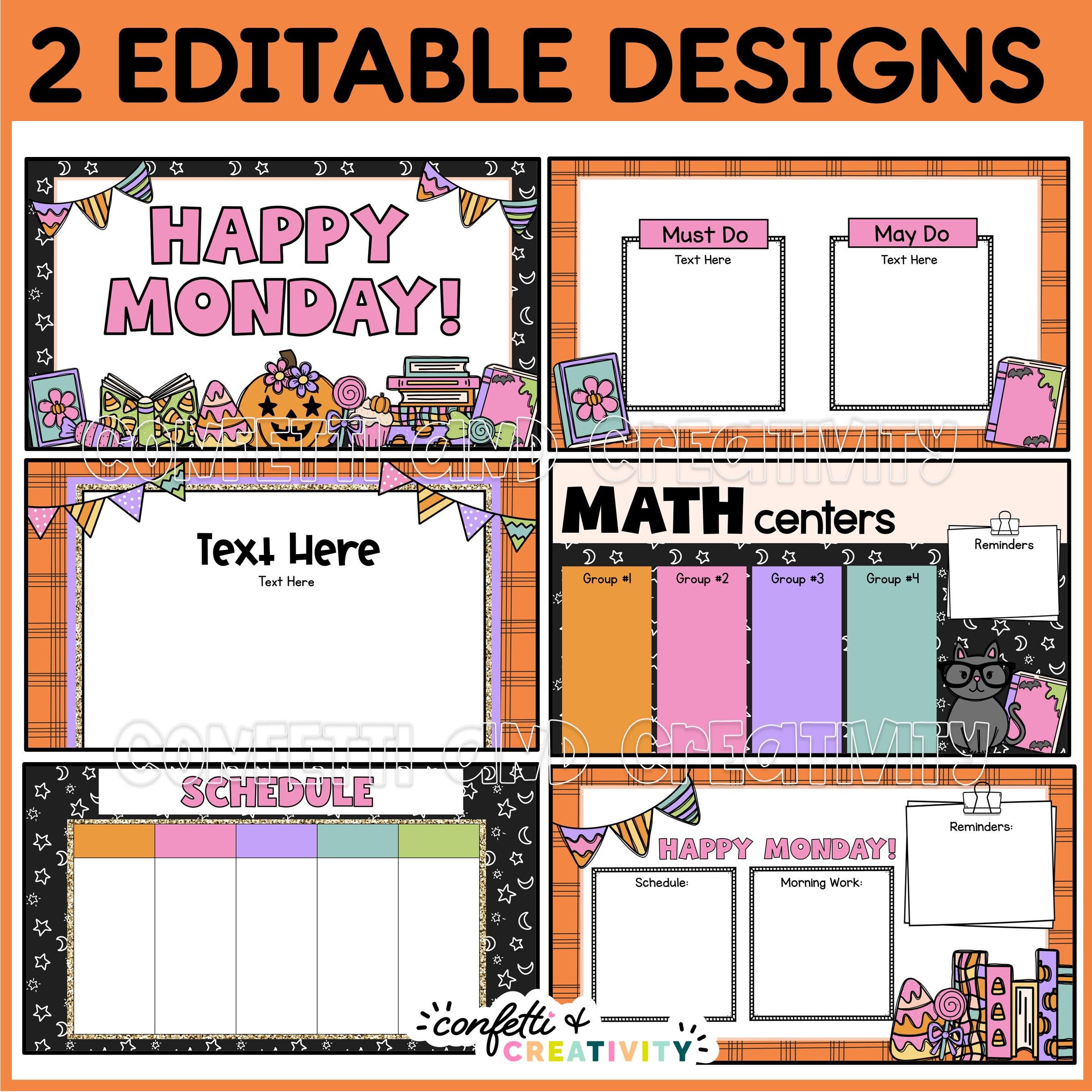 Halloween Classroom Slides: October Morning Messages (digital Download ...