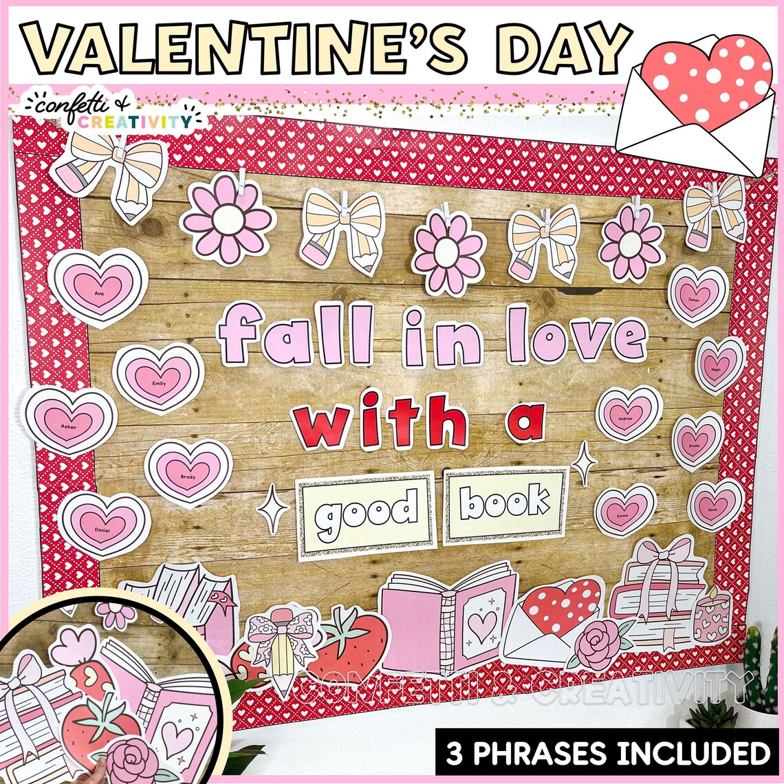 Valentine's Day Bulletin Board: February Classroom Decor (digital ...